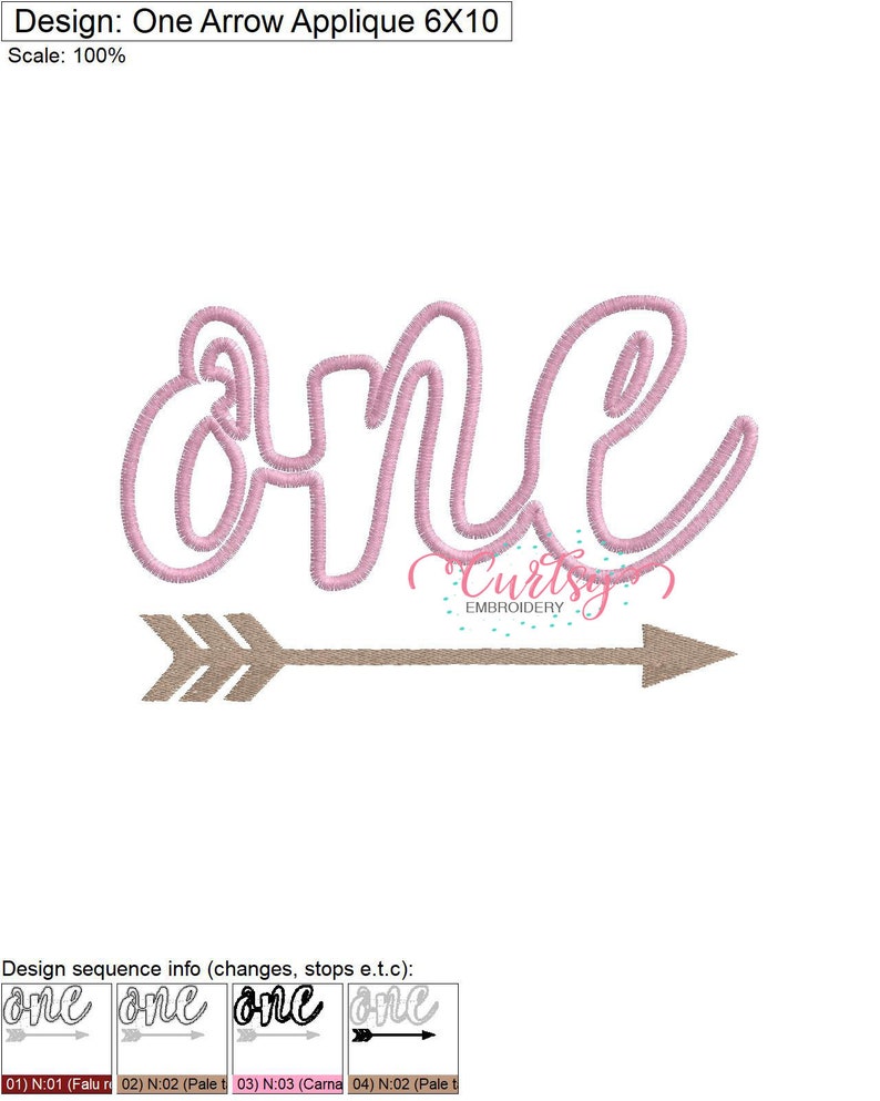 First Birthday Embroidery Design / One Applique Design / 1st - Etsy