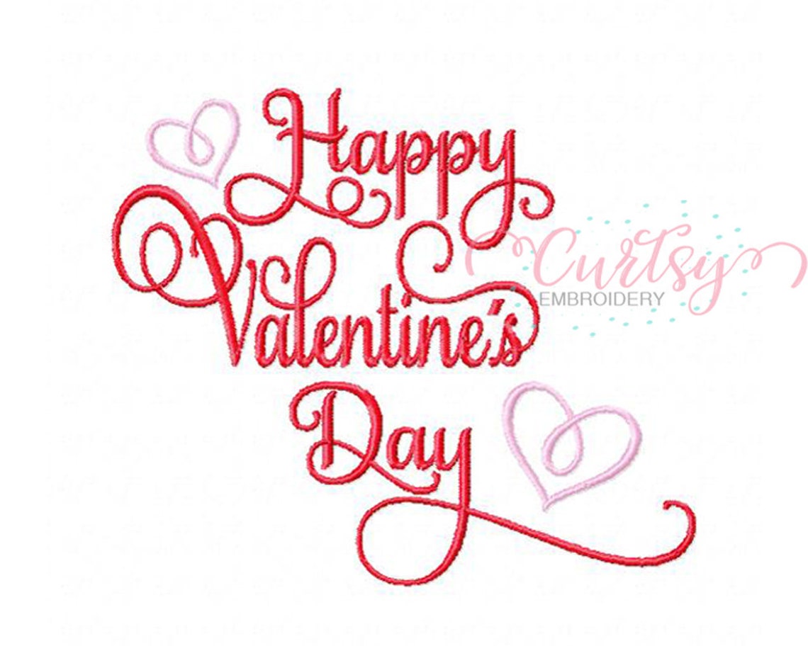 Valentine Embroidery Designs / Happy Valentines Day Embroidery | Etsy