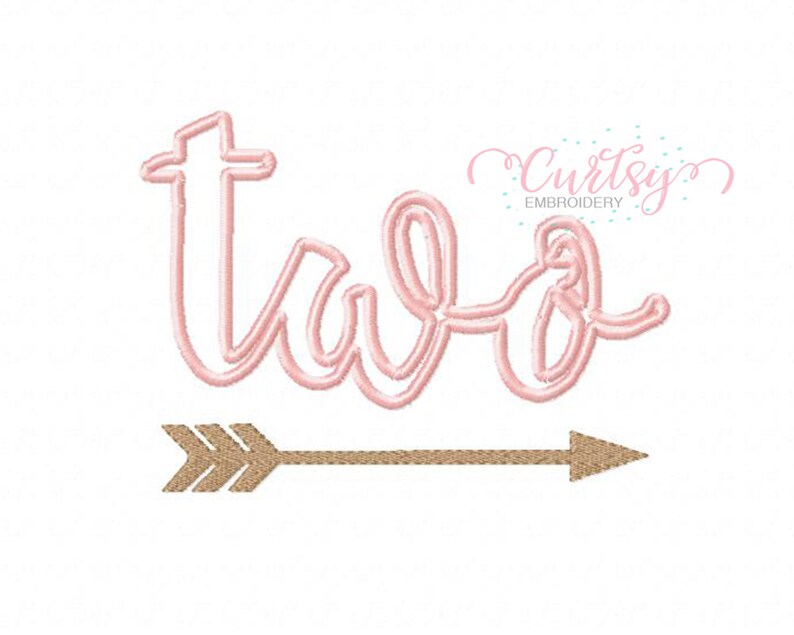 Two Script Applique / 2nd Birthday Embroidery Designs / 2nd | Etsy