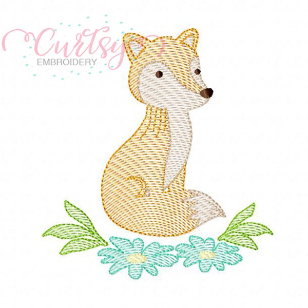 Baby Fox Embroidery - Etsy