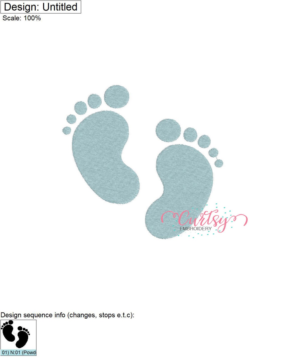 Baby Footprints Embroidery Design / Baby Feet Machine - Etsy