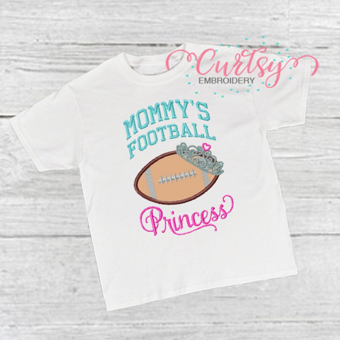 Football Princess Embroidery Design Mommys Football Princess - Etsy