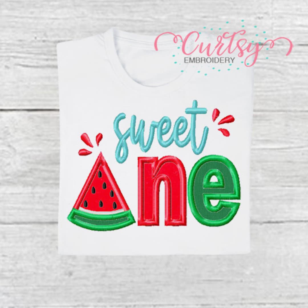 First Birthday Watermelon Applique Design / 1st Birthday Watermelon ...