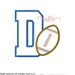 Monogram Football Applique Design / Letter D Football Embroidery Design ...
