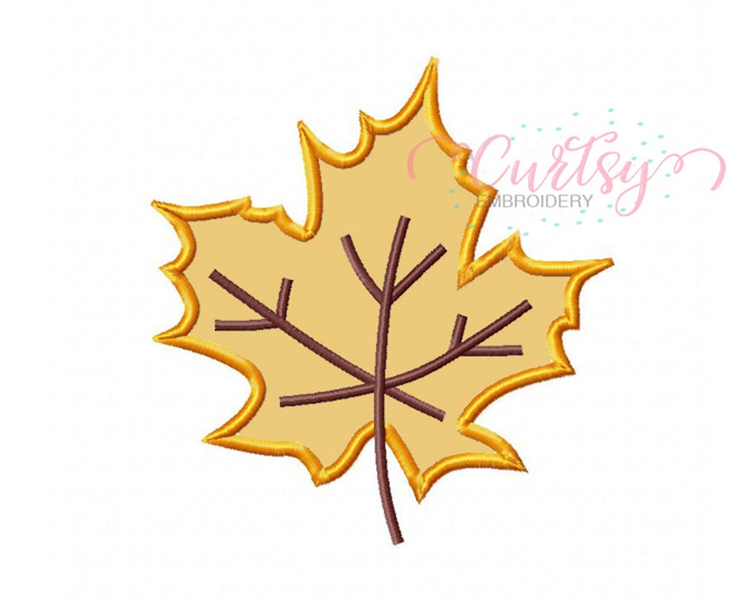 Fall Leaf Applique Design / Fall Leaf Machine Embroidery Design / Maple ...