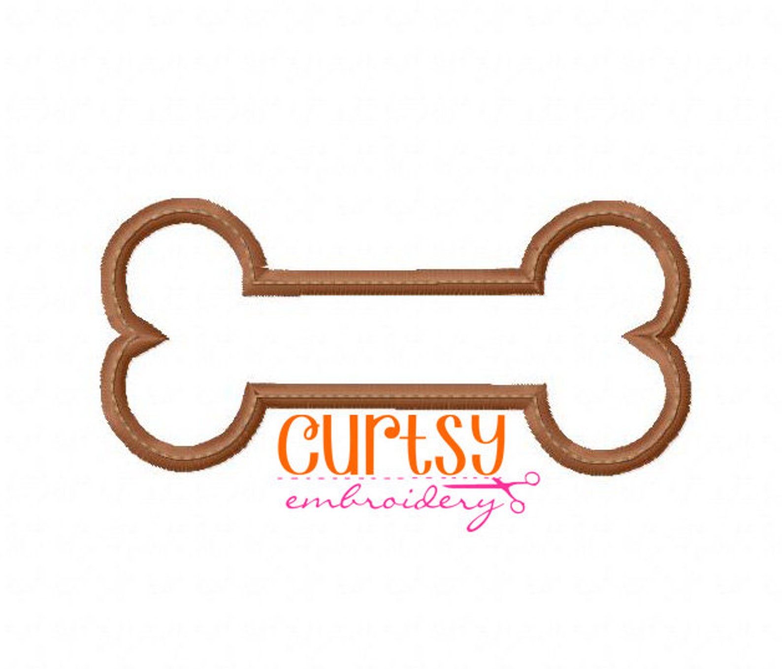Dog Bone Applique Design Dog Bone Embroidery Design Pet - Etsy