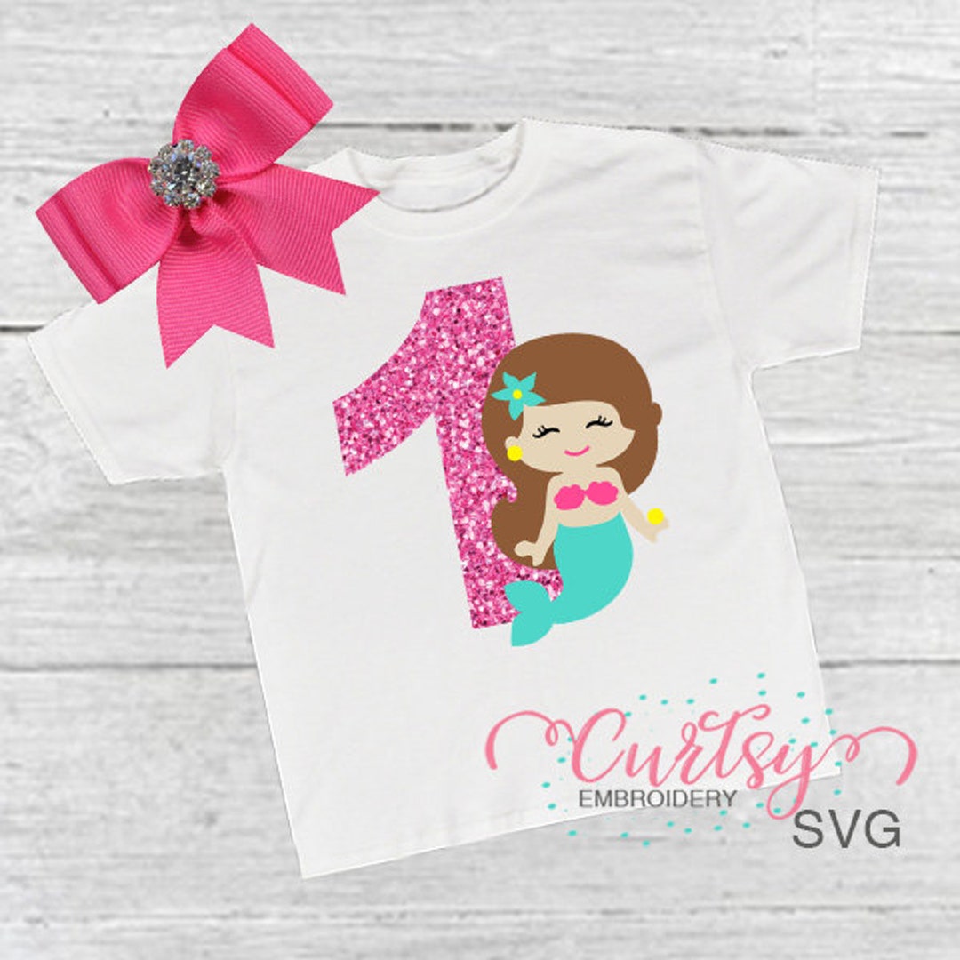 Birthday Mermaid SVG / 1st Birthday Svg / Mermaid Girl Svg / Mermaid ...