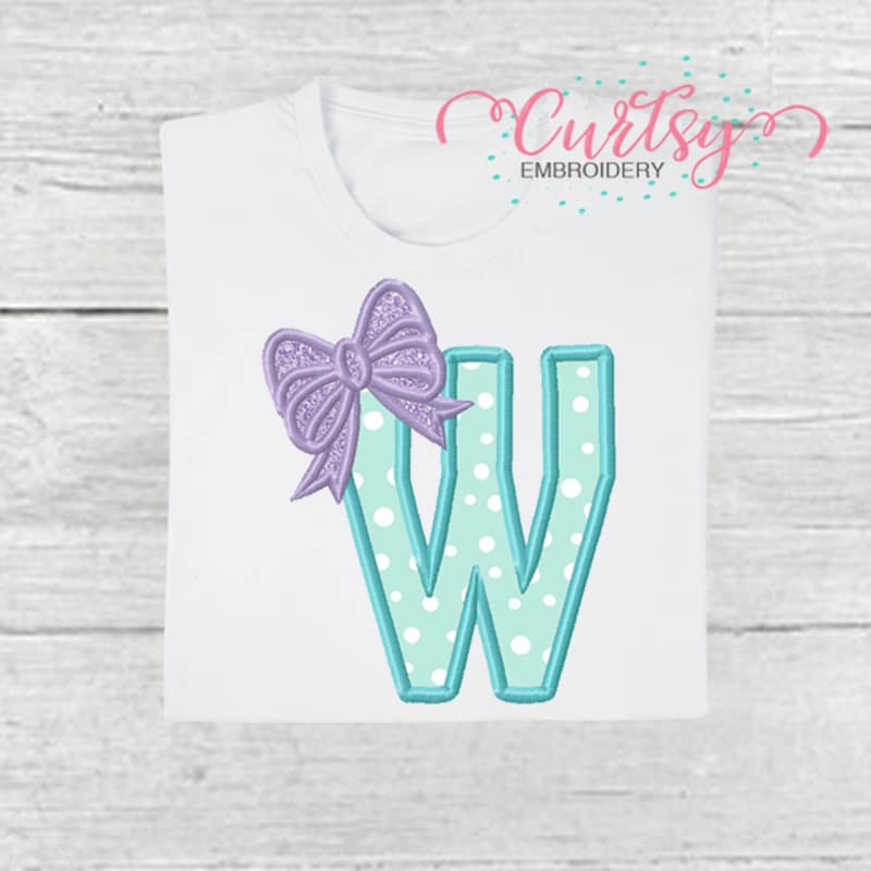Letter W Embroidery - Etsy
