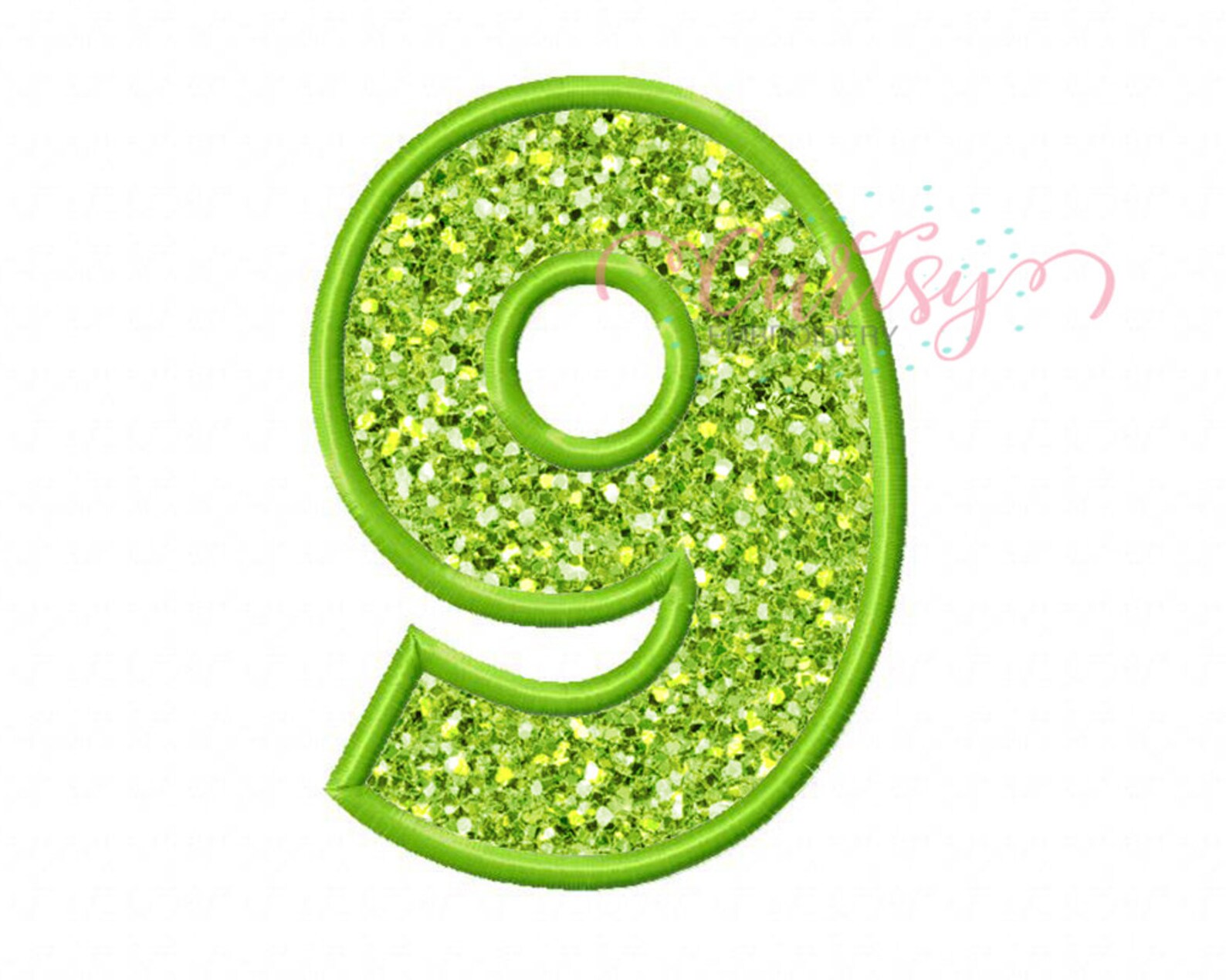 Applique Numbers / 9 Applique Design / Nine Applique Design / - Etsy