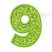 Applique Numbers / 9 Applique Design / Nine Applique Design / Number ...