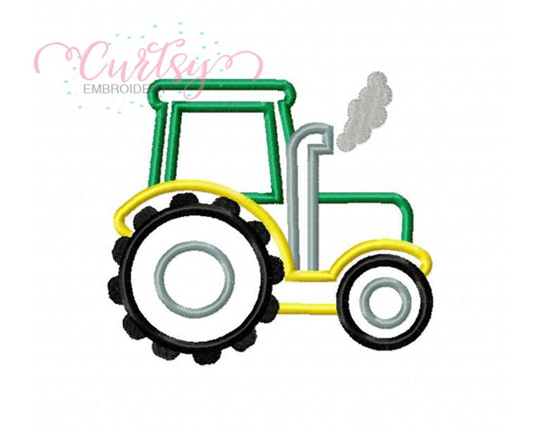Tractor Applique Design / Tractor Embroidery Design / Tractor Applique ...