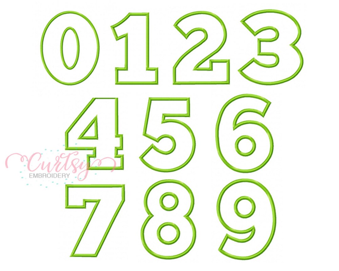 Applique Numbers / Birthday Applique / Birthday Numbers / Number ...