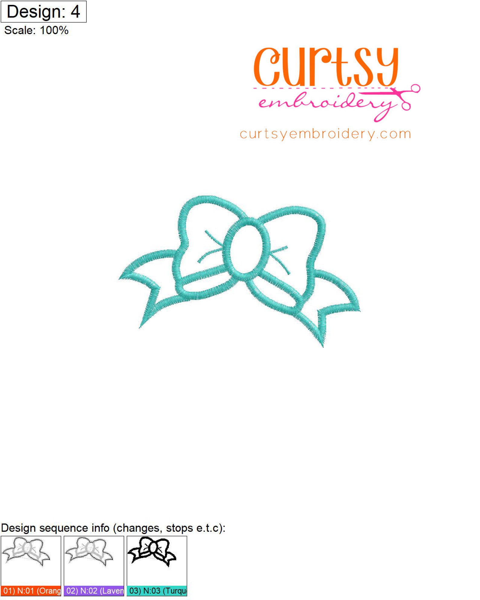 Bow Applique Design Bow Embroidery Design 16 Sizes | Etsy