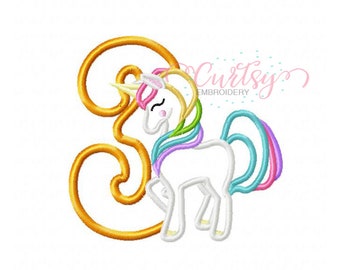 Unicorn Embroidery Design / Unicorn Birthday Embroidery Design | Etsy