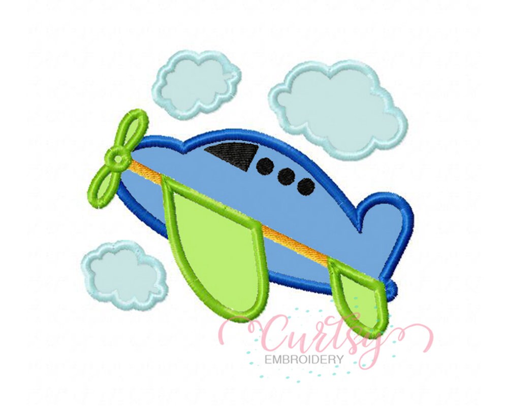 Plane Applique Design / Plane Embroidery Design / Plane | Etsy