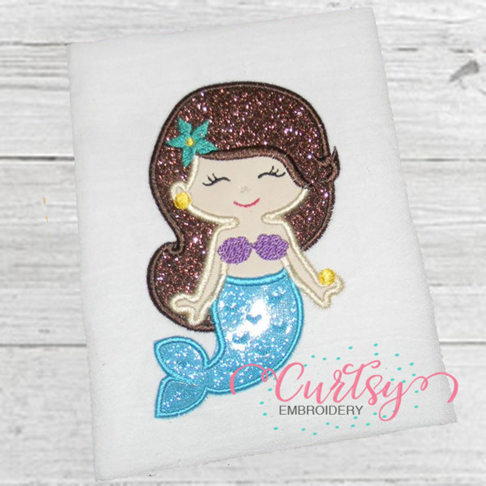 Mermaid Embroidery Design / Mermaid Applique Design / Mermaid Applique ...