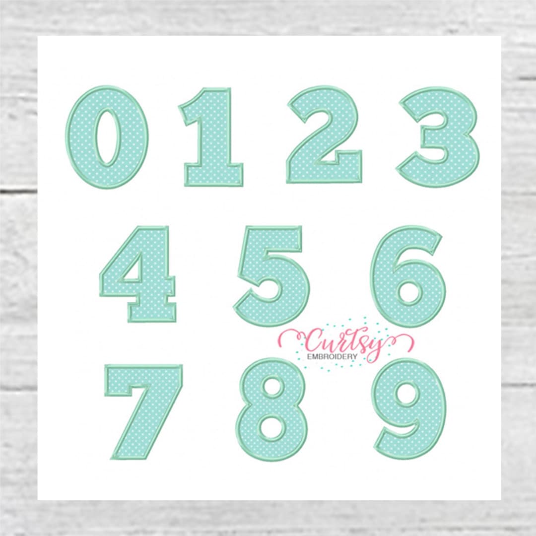 Applique Numbers / Birthday Applique / Birthday Numbers / Number ...