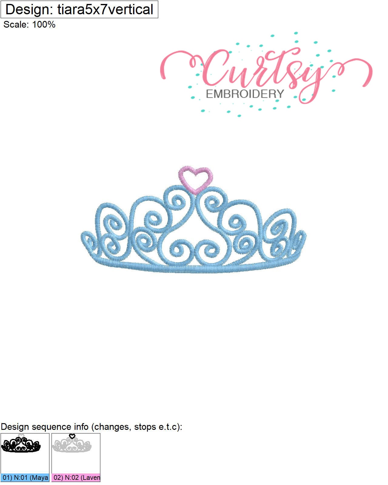 Crown Embroidery Design / Tiara Embroidery Design / Princess - Etsy