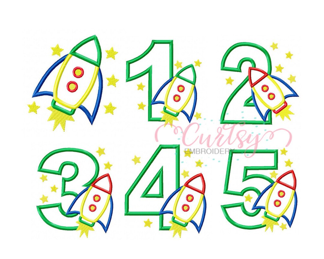 Space Ship Embroidery Design / Space Embroidery Design / Outer Space ...