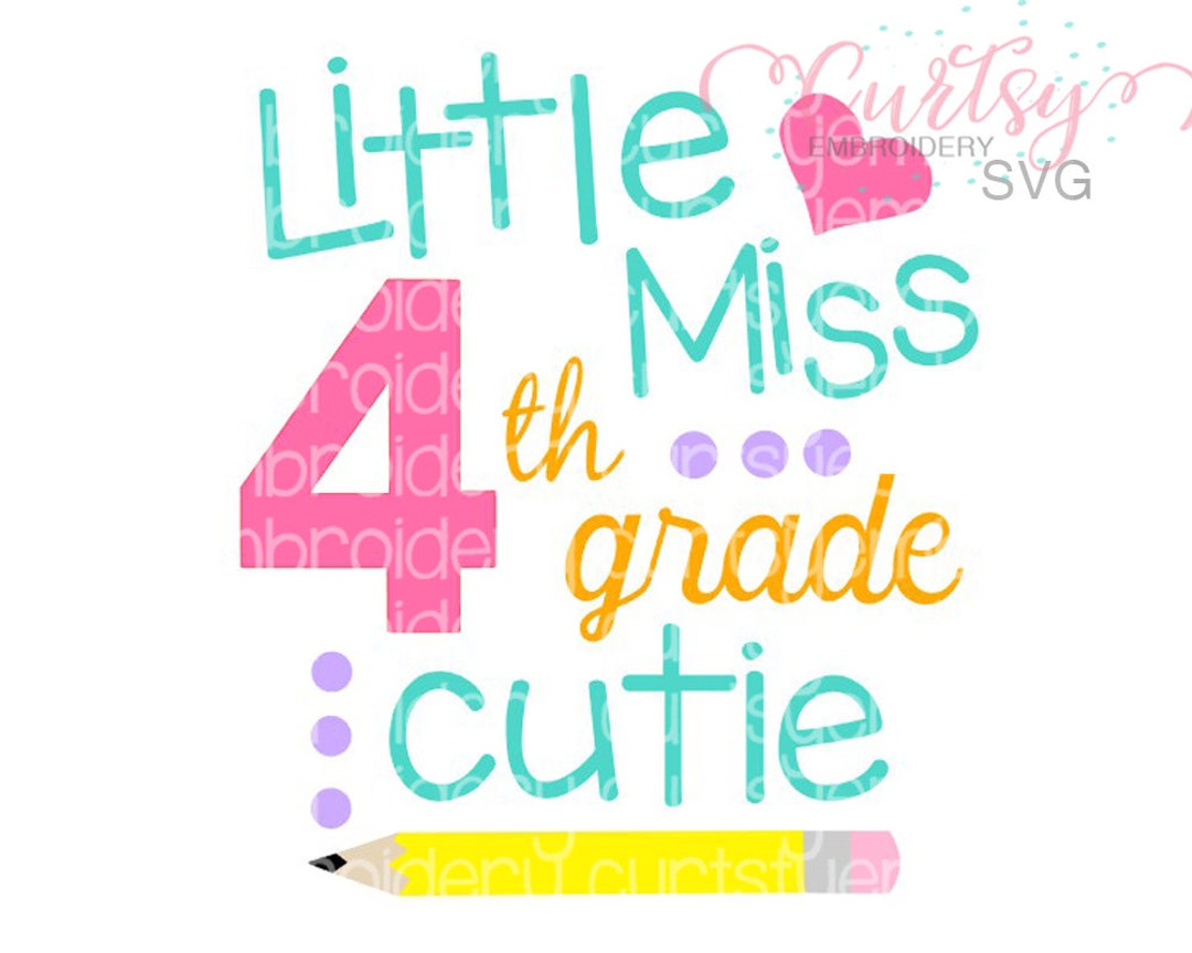Back to School SVG / Back to School Girl Svg / 4th Grade Svg File ...