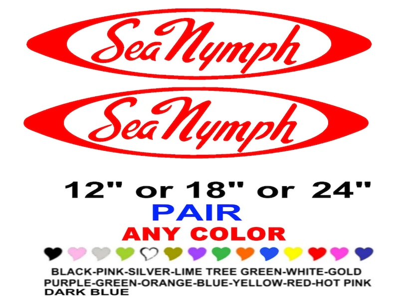 Sea Nymph Stickers Decals Boat Any Size Any Color Oval - Etsy