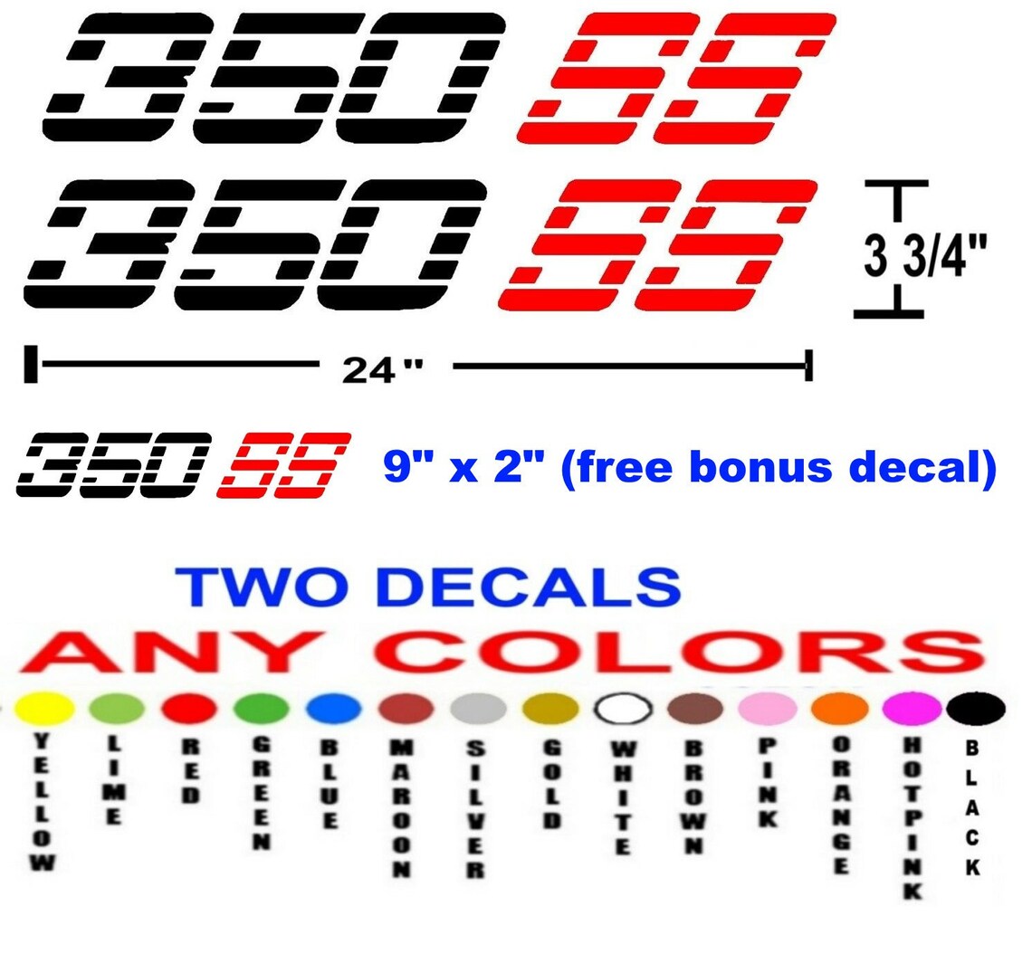 350 SS Stickers Decals Silverado 4x4 Chevy Chevrolet Truck ANY | Etsy