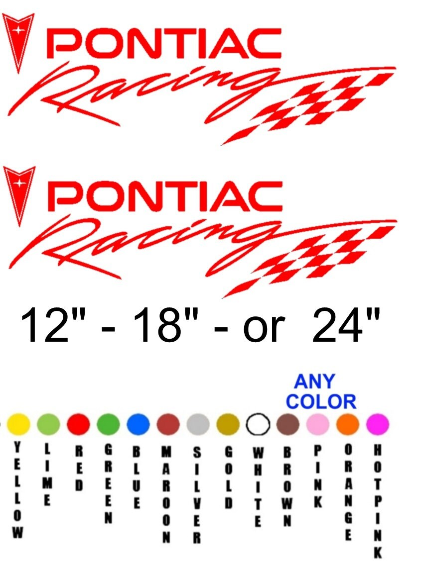 Pontiac racing stickers decals ANY COLOR Any size mopar | Etsy