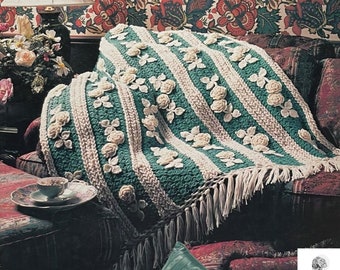 Irish Lace Afghan Crochet Pattern Vintage Lacy Afghan Crochet Pattern ...