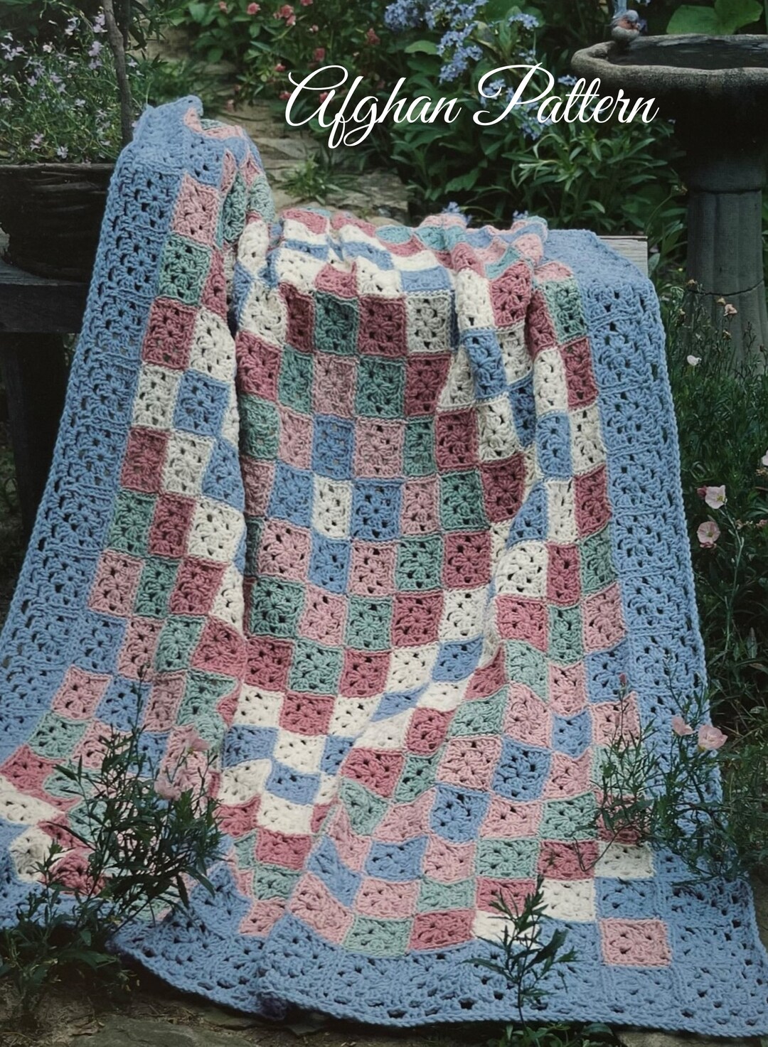 Lovely Spring Afghan - CROCHET PATTERN Pdf - Vintage 1996 - Etsy