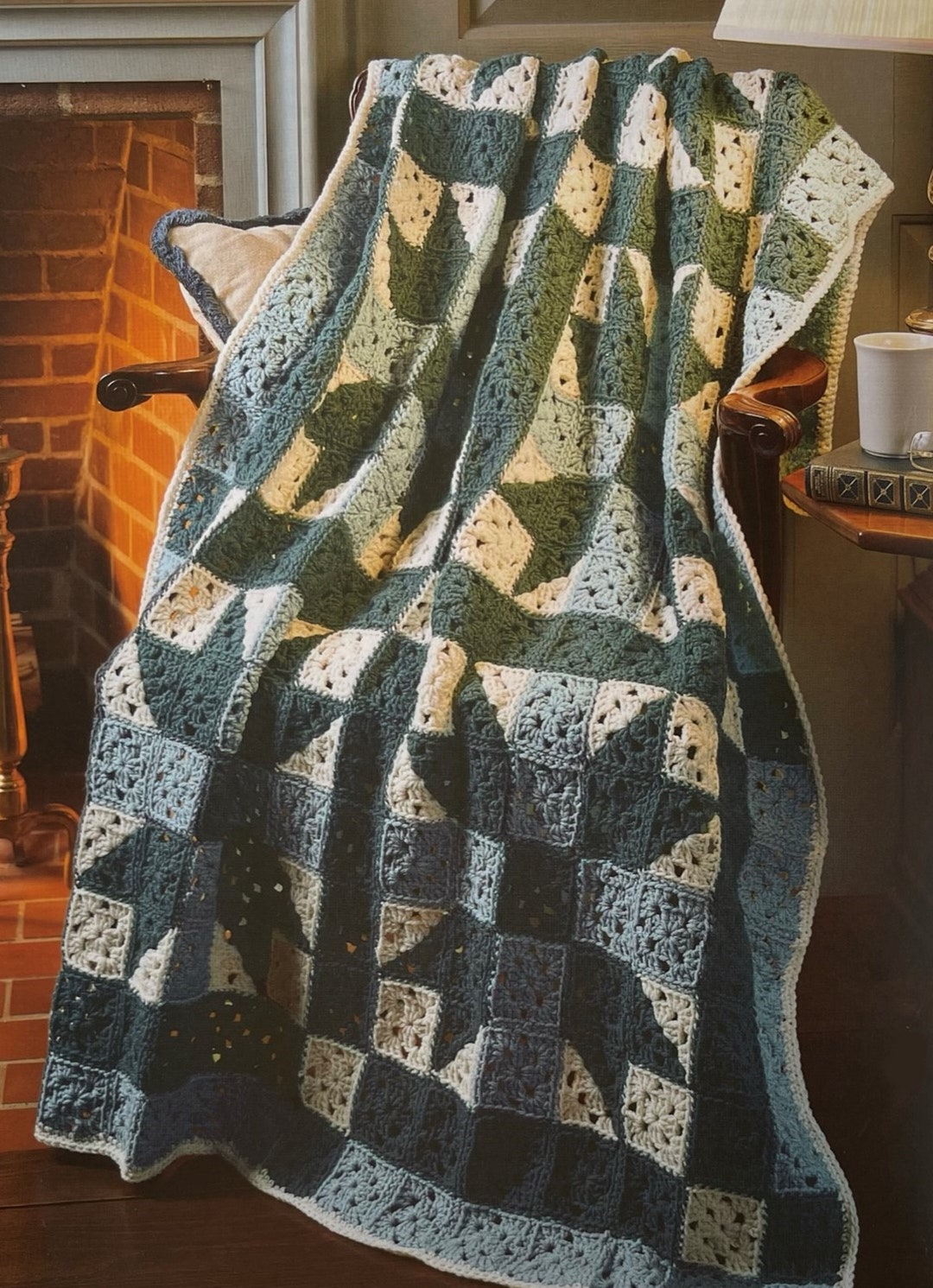 Quilted Star Afghan / Quilt Style Motifs - CROCHET PATTERN Pdf ...