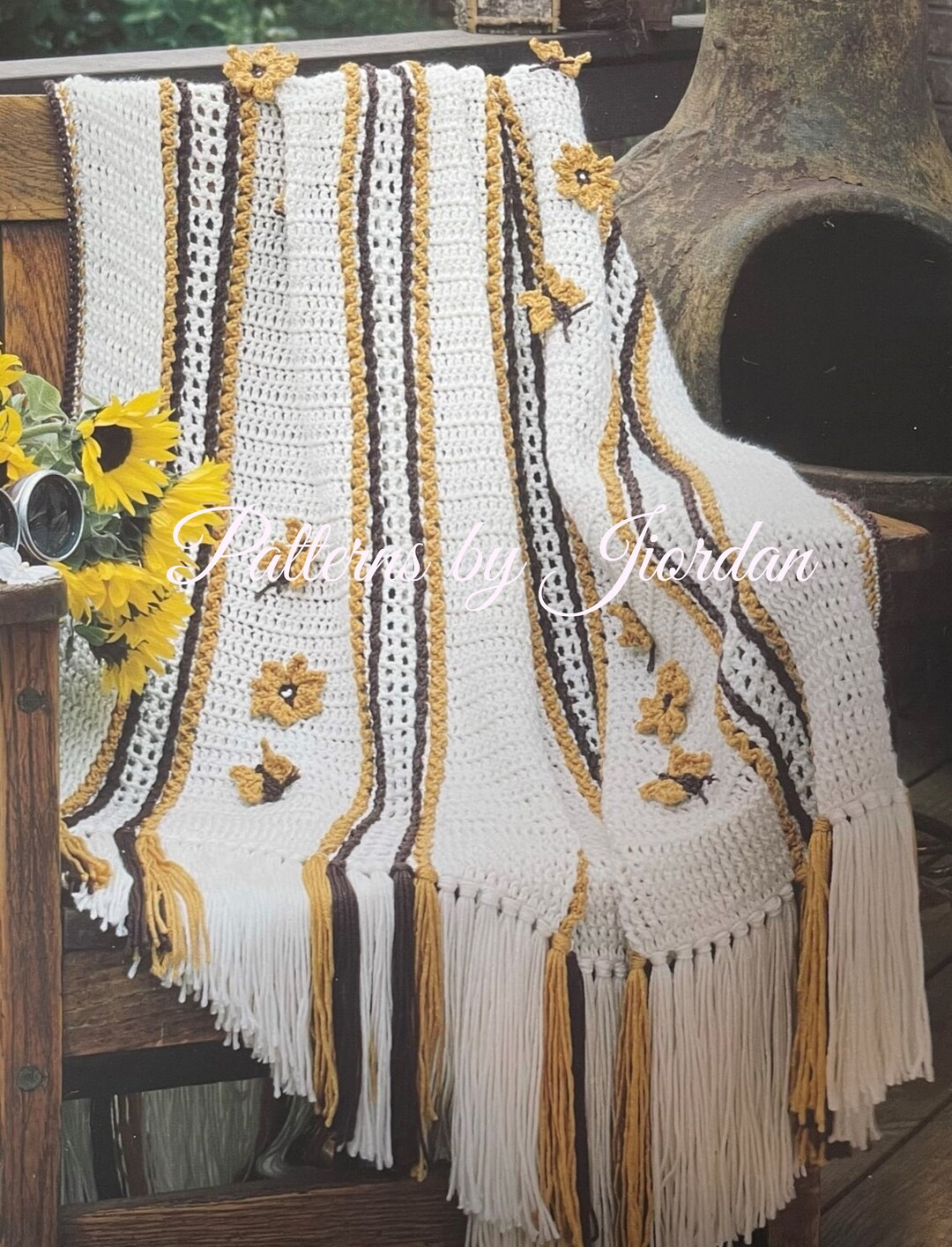 Flower & Butterfly Afghan CROCHET PATTERN - Digital Download - Etsy