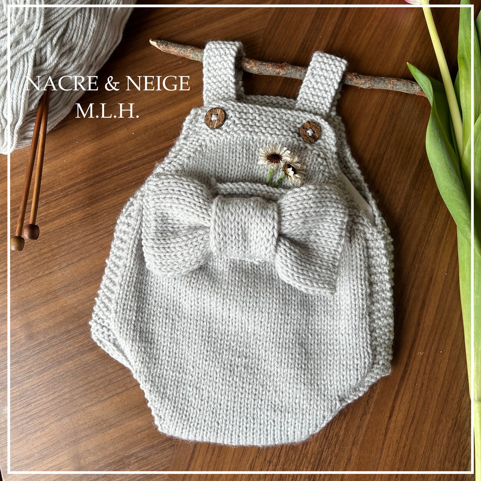 Knitting Pattern - Easy Knitted Baby Romper | 2-in-1 Romper With Pocket ...
