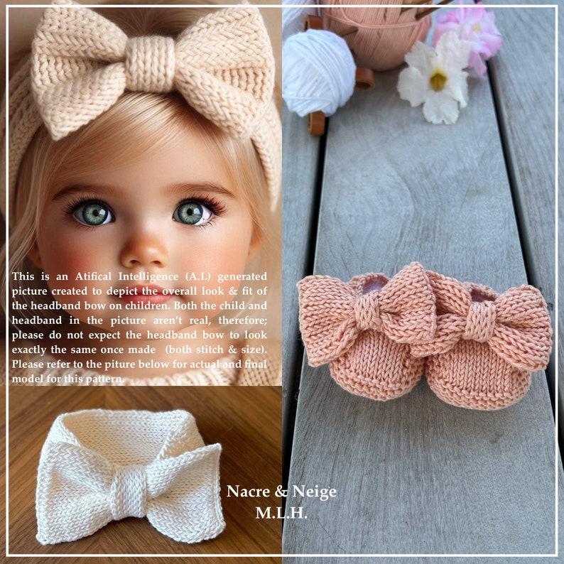 Knitting Pattern - Baby Girl Booties & Headband Bundle | Easy Infant ...