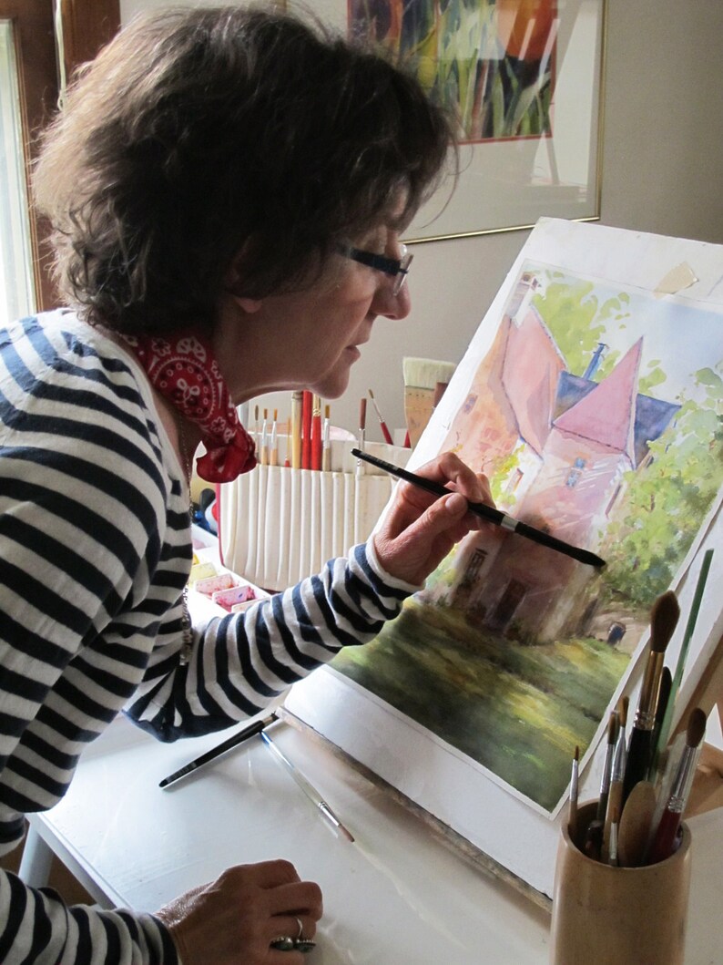 Pelican Flying Storm Painting Ocean Bird in Flight Watercolor Fine Art ...