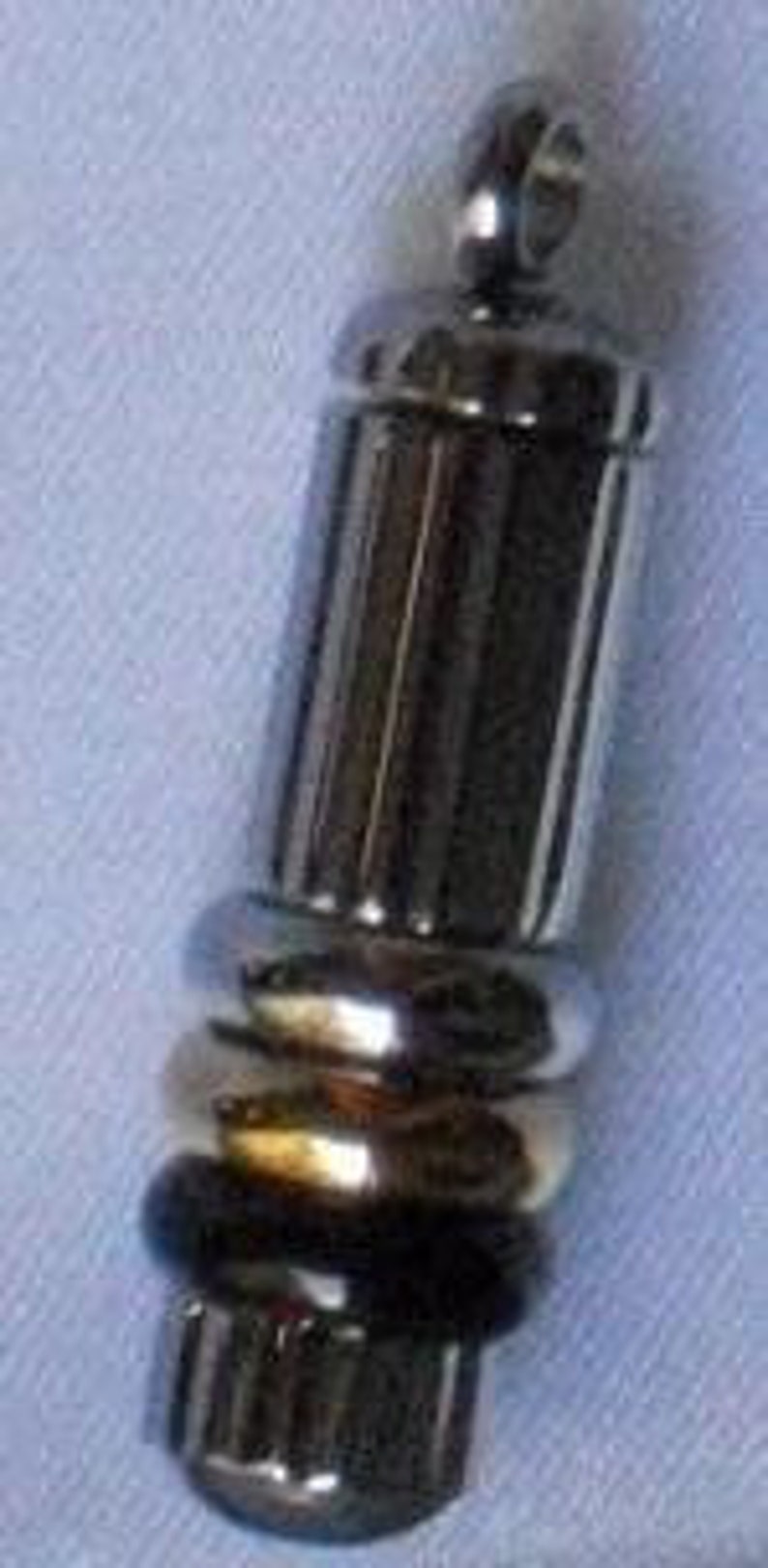 Stainless Steel Tri Color Bullet Pendant - Etsy