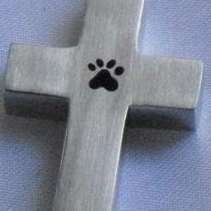 Paw Print Cross Pendant - Etsy