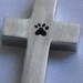 Paw Print Cross Pendant - Etsy