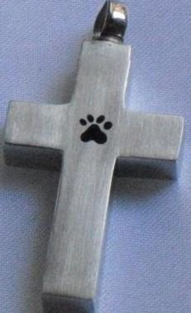 Paw Print Cross Pendant - Etsy