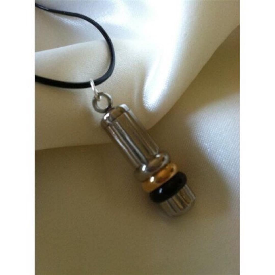 Stainless Steel Tri Color Bullet Pendant - Etsy