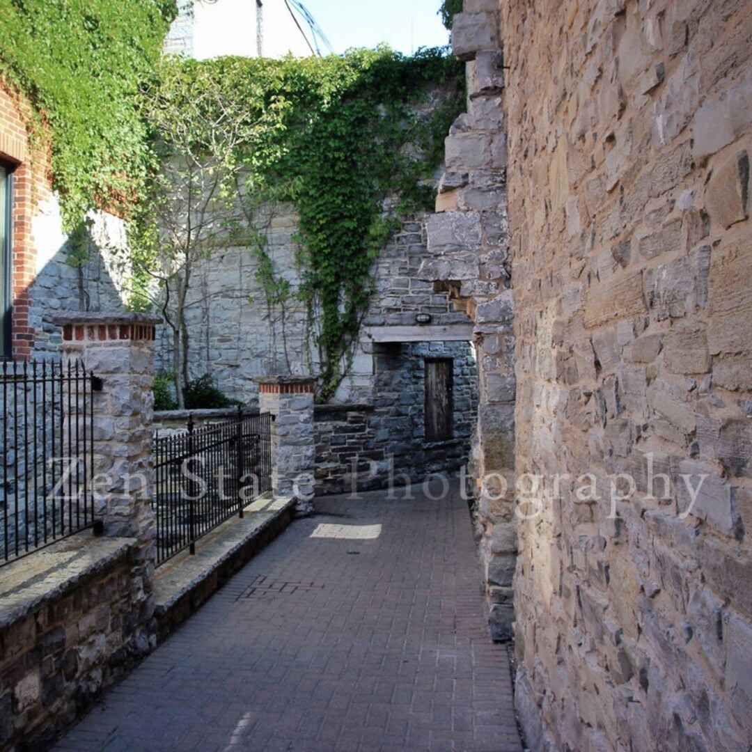 Stone Alley Rustic Wall Decor. Dark Red Picture. Kingston Ontario ...