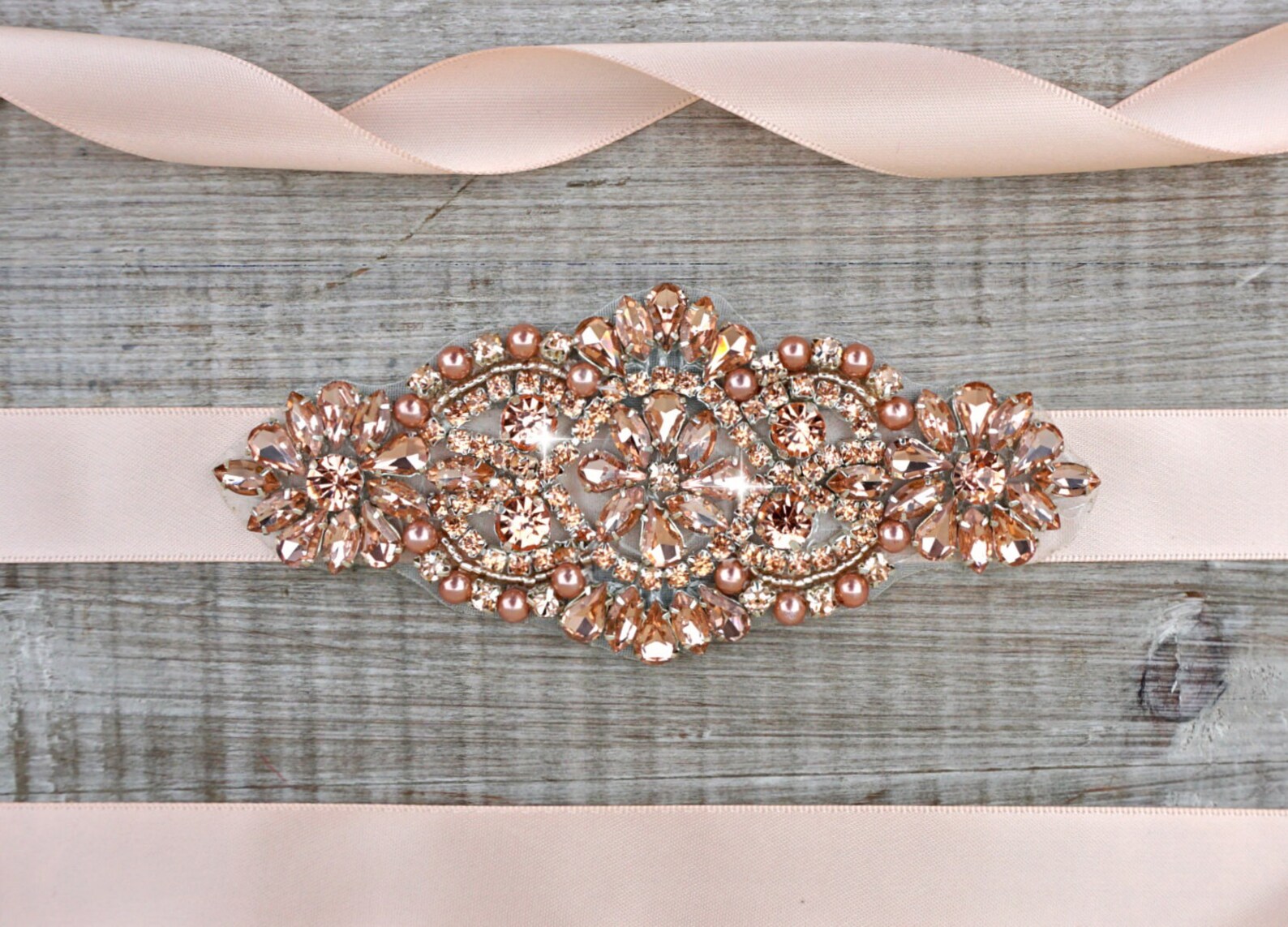 Rose Gold Bridal Sash Rose Gold Bridal Belt Sash Belt - Etsy