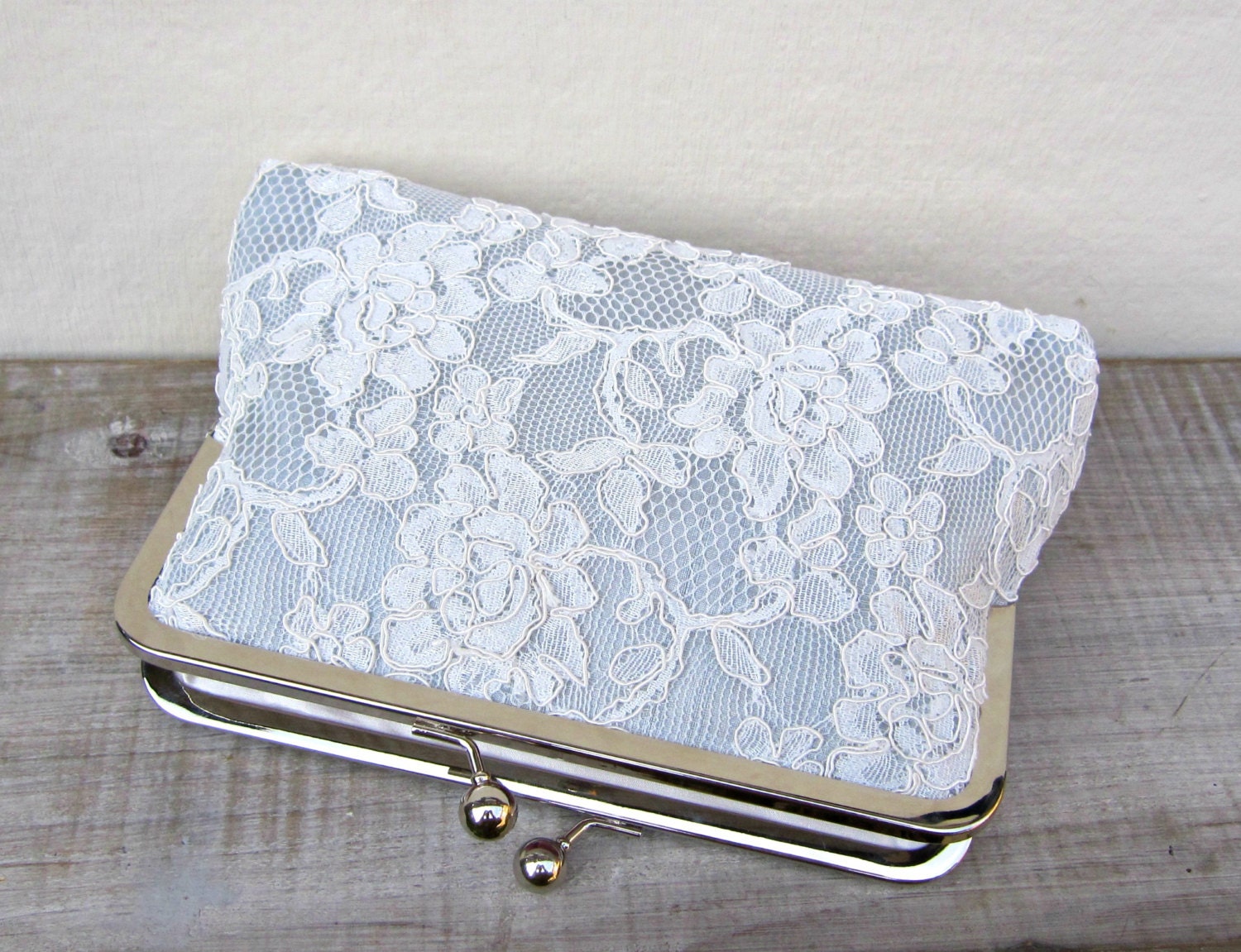 Silver Blue Clutch Pale Blue Bridal Clutch Silver Blue | Etsy