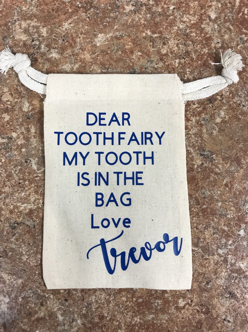 Tooth Fairy Bag/personalized Tooth Fairy Bag/girl Tooth Fairy - Etsy