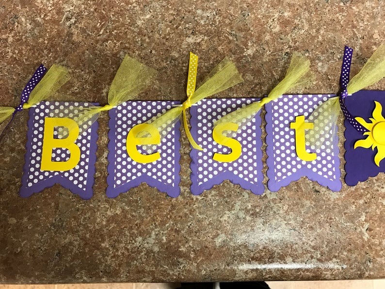Best Day Ever Banner Princess Banner Tangled Inspired Etsy