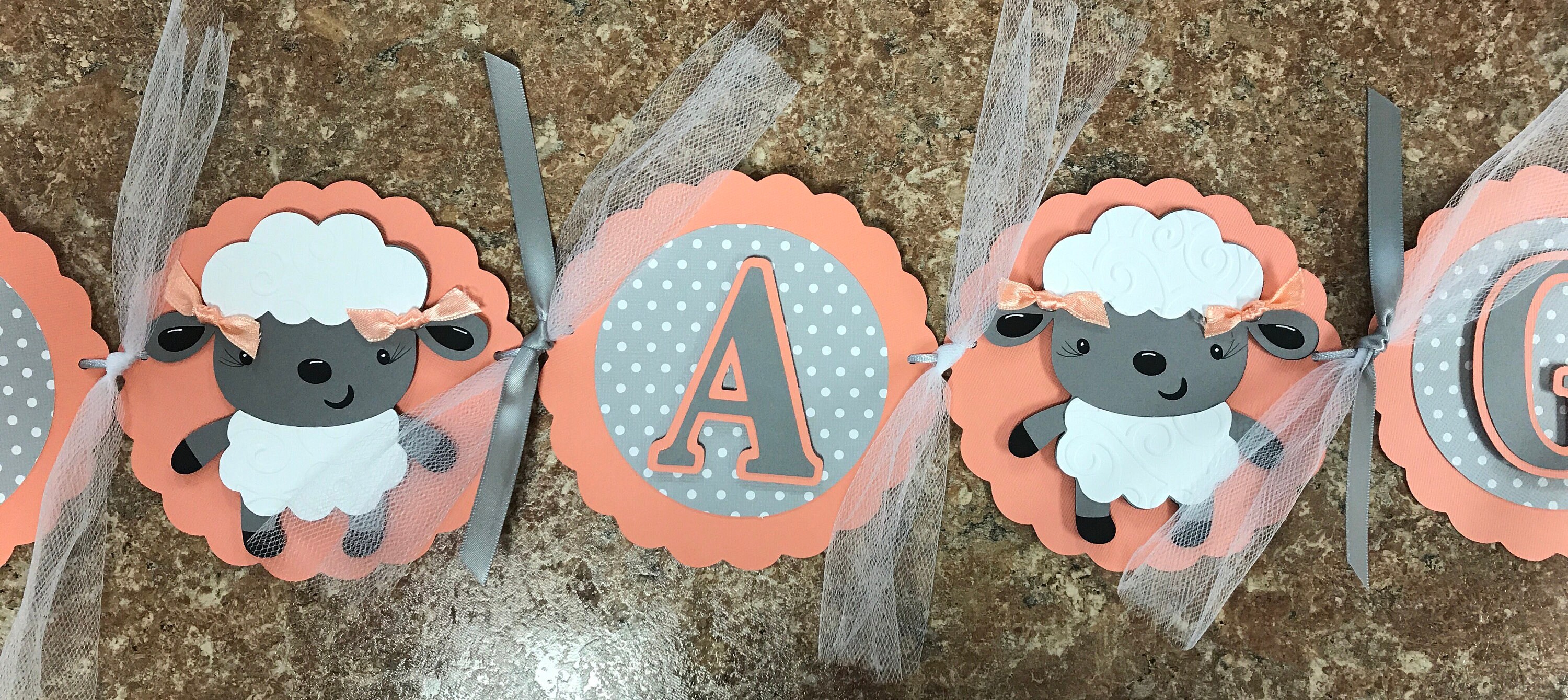Girl Baby Lamb Banner Baby Shower Banner Lamb Banner | Etsy