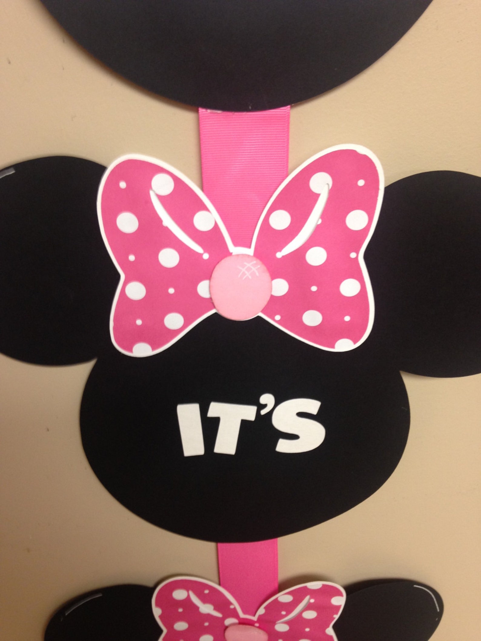 Minnie Mouse Door Sign, Door Sign, Minnie Head Decorations, Custom Door ...