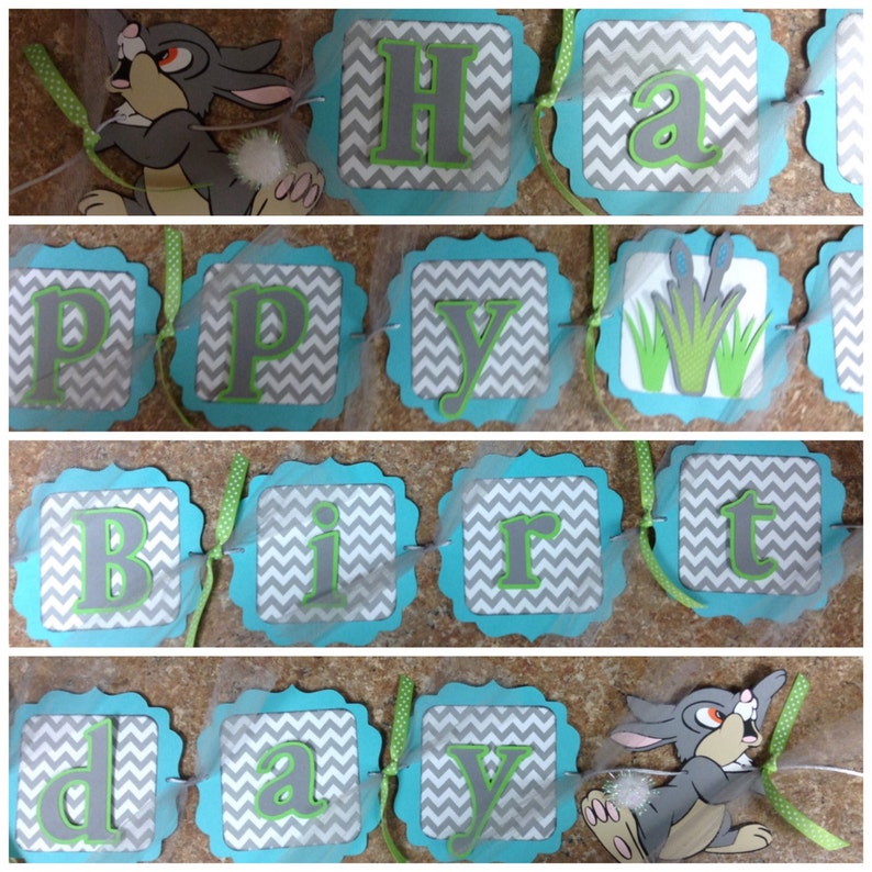 Thumper Happy Birthday Banner - Etsy