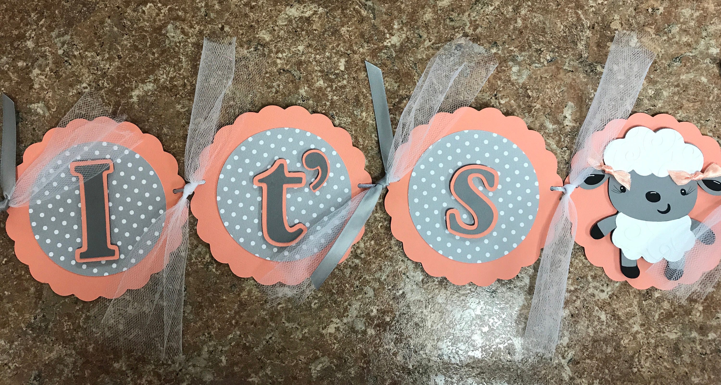 Girl Baby Lamb Banner Baby Shower Banner Lamb Banner | Etsy