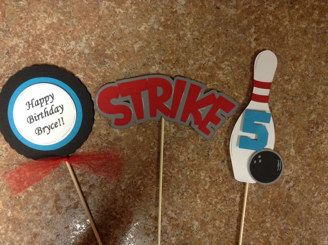 Bowling Centerpieces, Bowling Decorations, Bowling Decor, Set of 3 ...