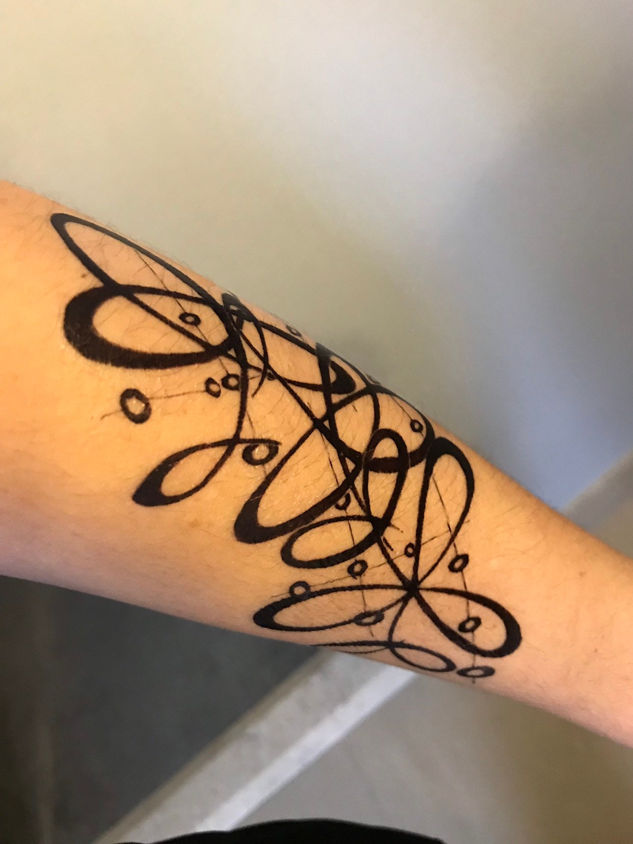 Abstract Swirls - Temporary Tattoo - Large